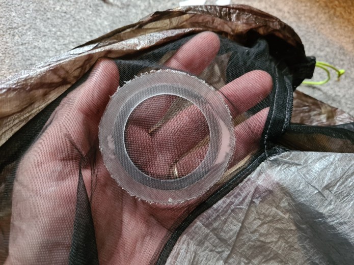 Gear talk: repairing holes in tent mesh – Three Points of the Compass
