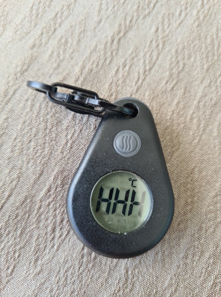 Gear talk: ThermoDrop zipper-pull thermometer