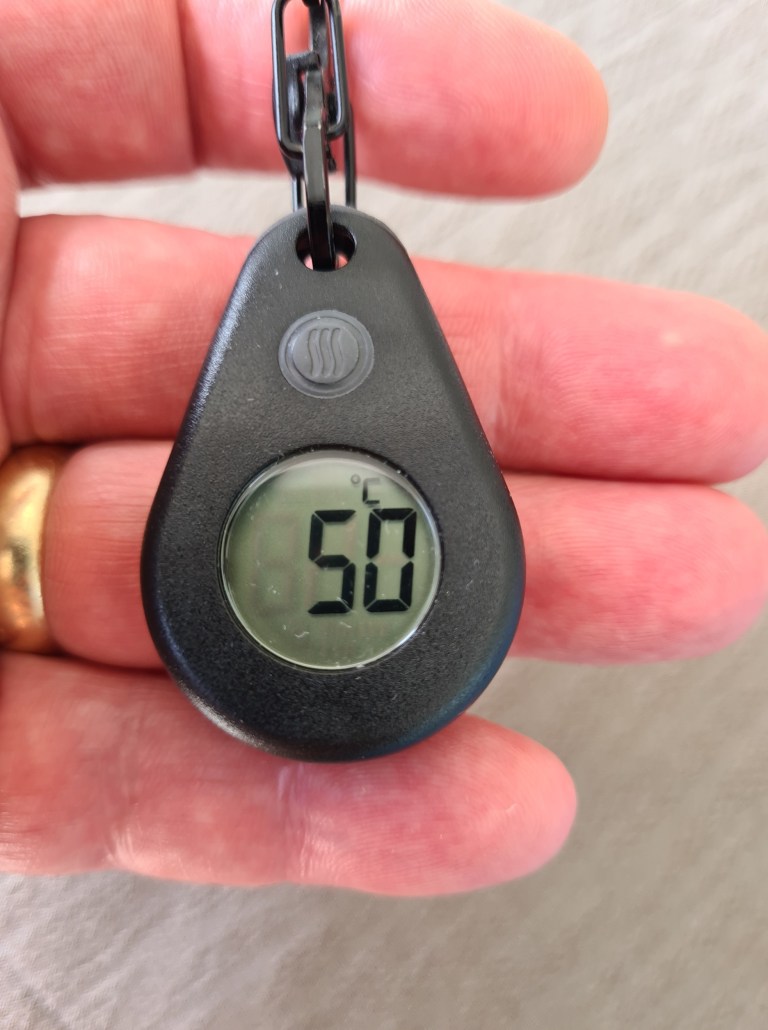 Gear talk: ThermoDrop zipper-pull thermometer